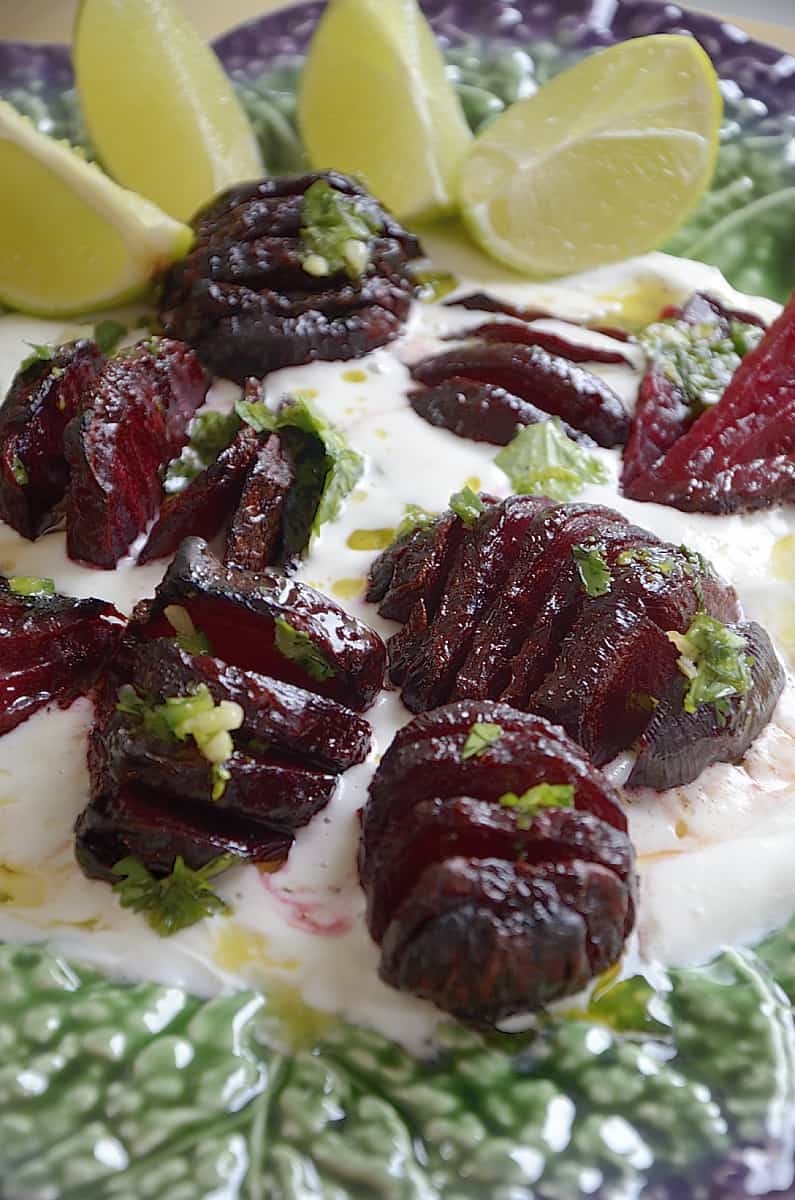 Hasselback Roasted Beets in Lime Butter - The Wine Lover's Kitchen