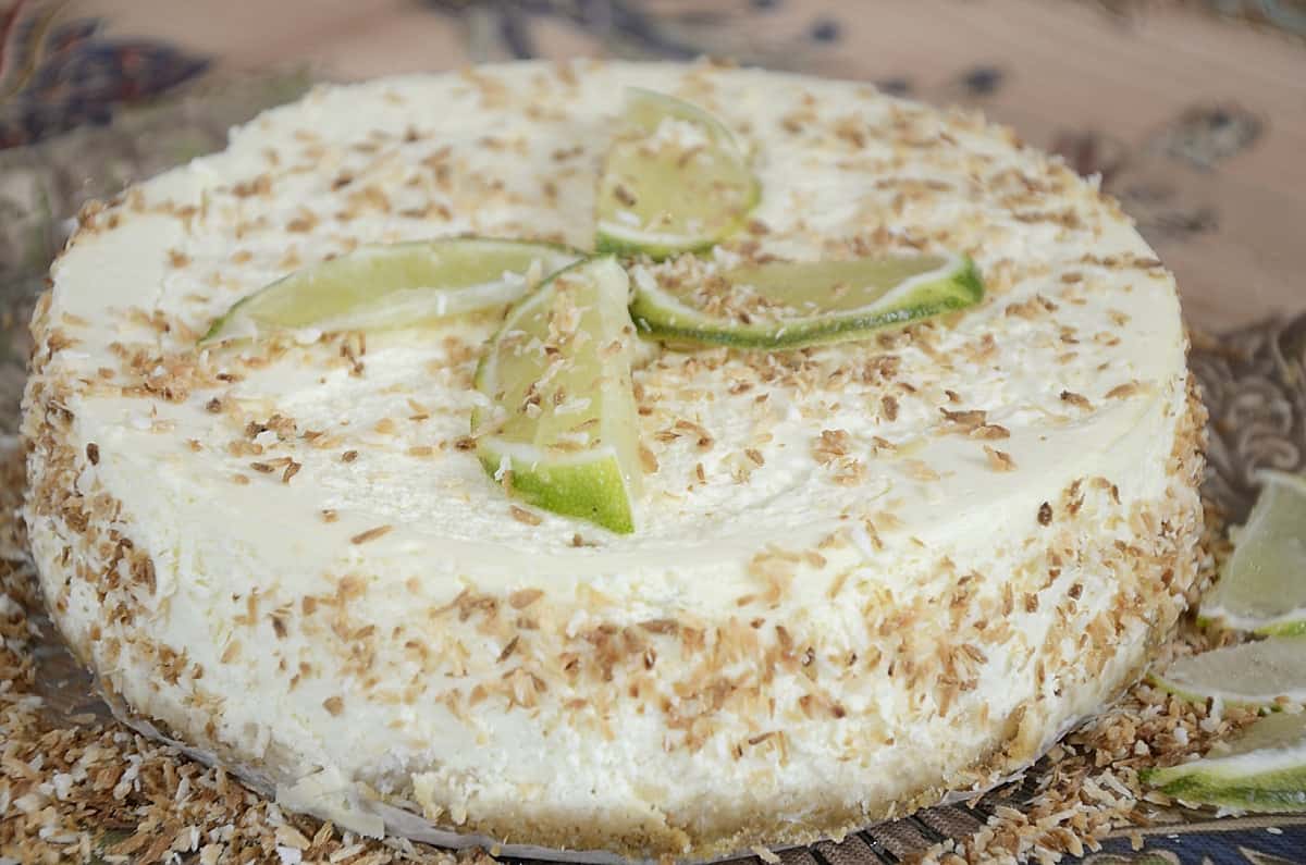 Baked Coconut Lime Cheesecake - The Wine Lover's Kitchen